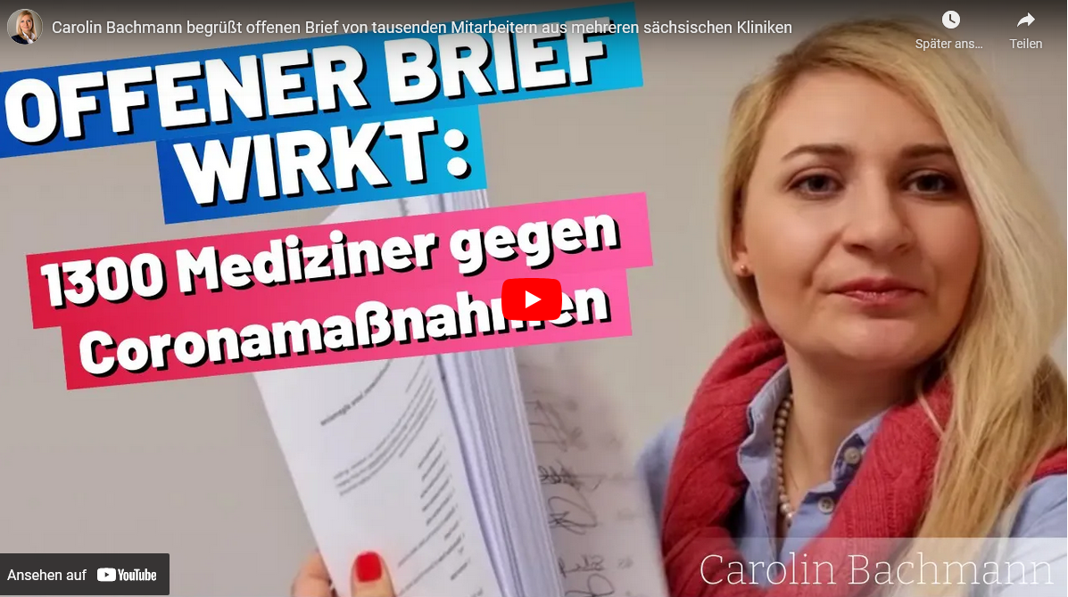 Offener Brief wirkt: 1300 Mediziner gegen die Coronamaßnahmen ...